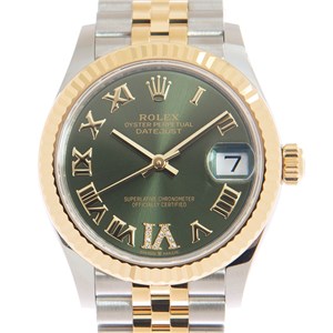 NEW ROLEX DATEJUST OLIVE GREEN SET WITH DIAMONDS 278273-0016 OLIVE ...