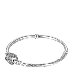 NEW PANDORA BRACELET 590723CZ SILVER SILVER 17CM