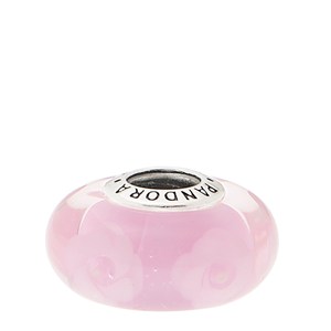 全新 PANDORA 潘朵拉 手鏈配件 791653 純銀/琉璃 粉紅色