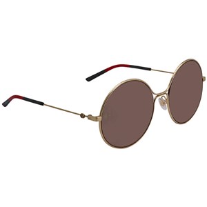 全新 GUCCI 古馳 太陽眼鏡 GG0395S 002 58 女士 金屬 啡色