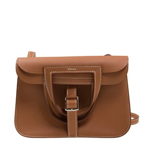 NEW HERMES HANDBAGS HALZAN MINI 37 SHOULDER BAG/CROSSBODY BAG /HANDBAG GOLD
