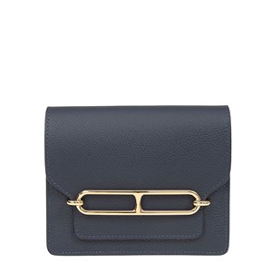 NEW HERMES WALLETS ROULIS SLIM 2Z BLEU NUIT EVERCOLOR CP SHORT COMPACT ...